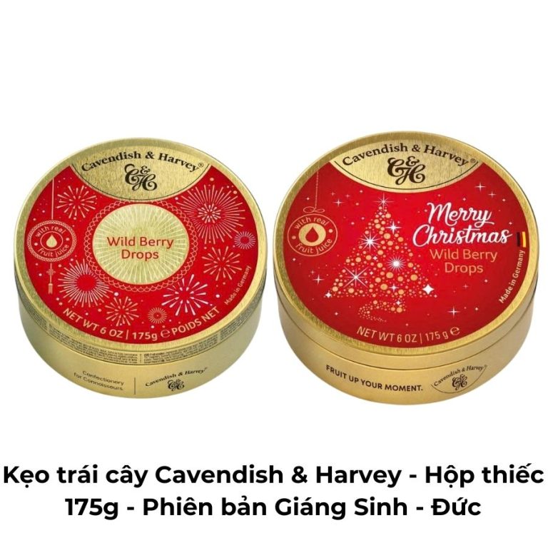Kẹo Trái Cây Cavendish & Harvey - Hộp Thiếc 175g - Đức